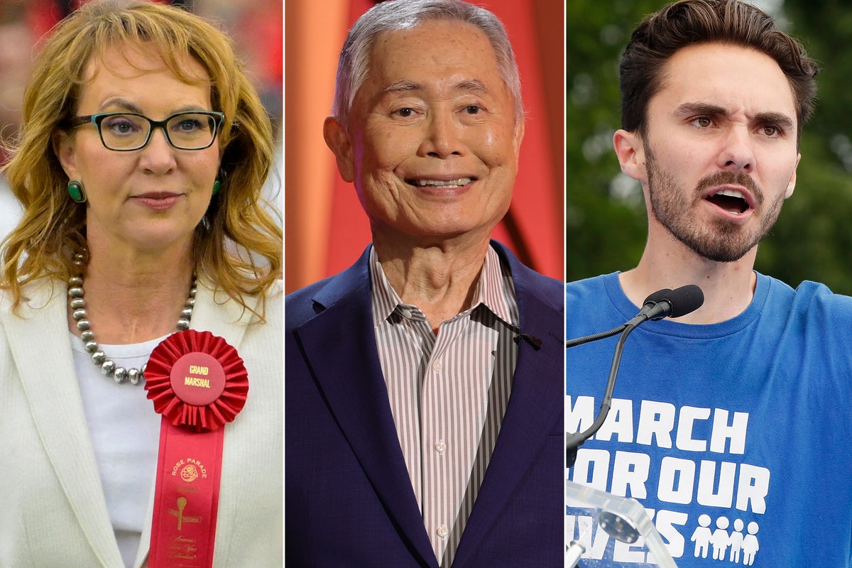 David Hogg, George Takei, Gabby Giffords and Simu liu lead reaction to ...
