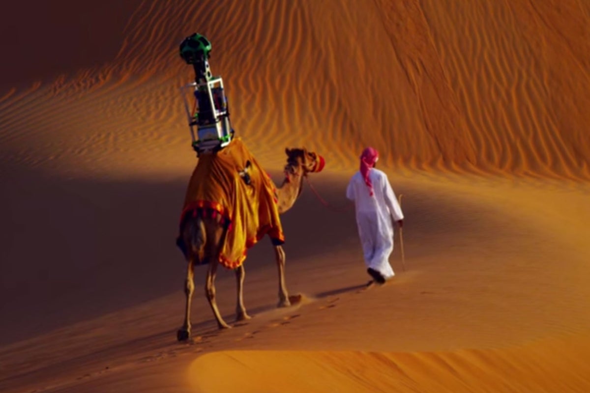 Google Street View camel: Search giant now employs animals to carry ...